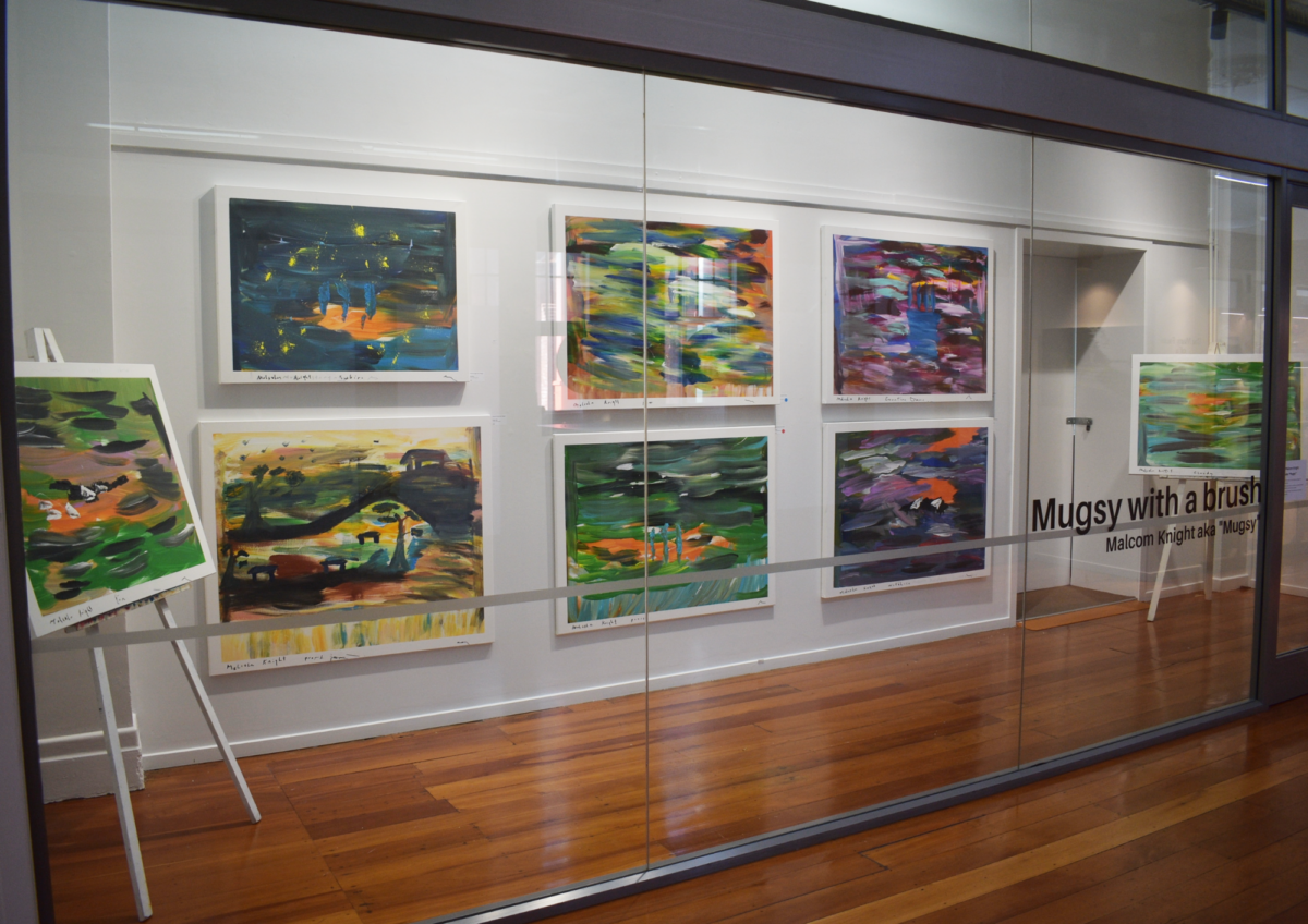 Mugsy with a brush | Malcom Knight - Coastal Arts Trail